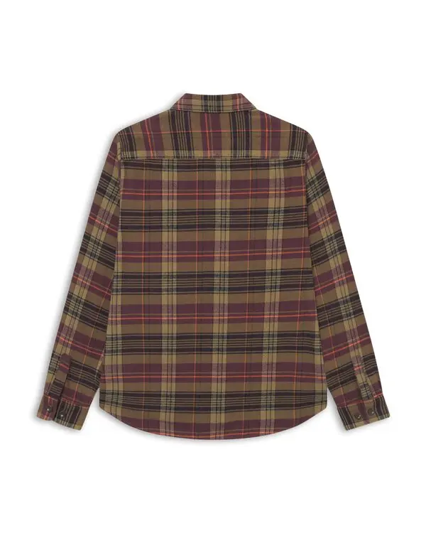 LES DEUX Lennon Check Overshirt - Fudge