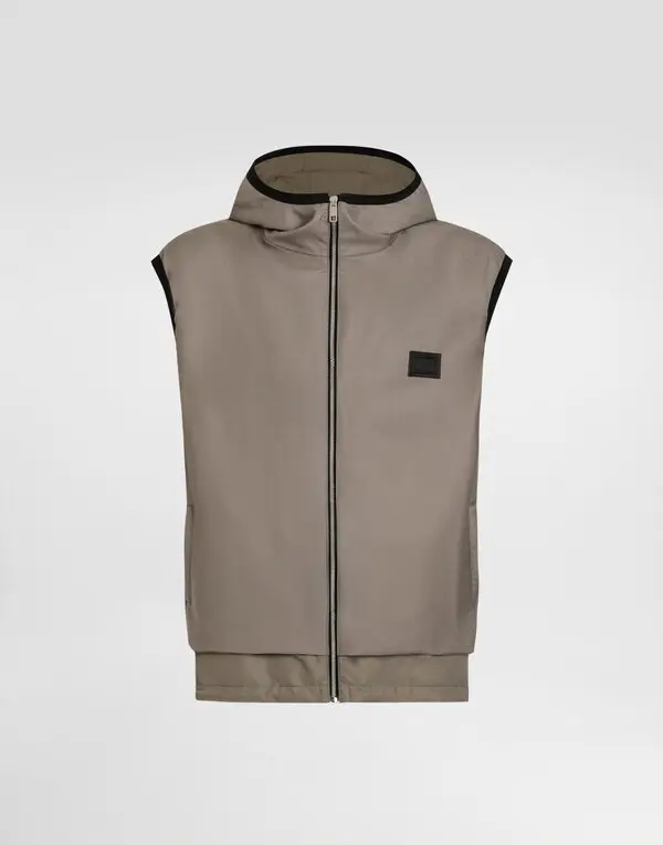Dolce & Gabbana Wool Canvas Hooded Gilet - Multicolor