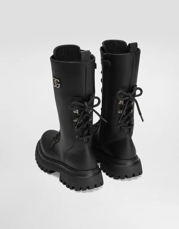 Dolce & Gabbana Nappa Calfskin Combat Boots