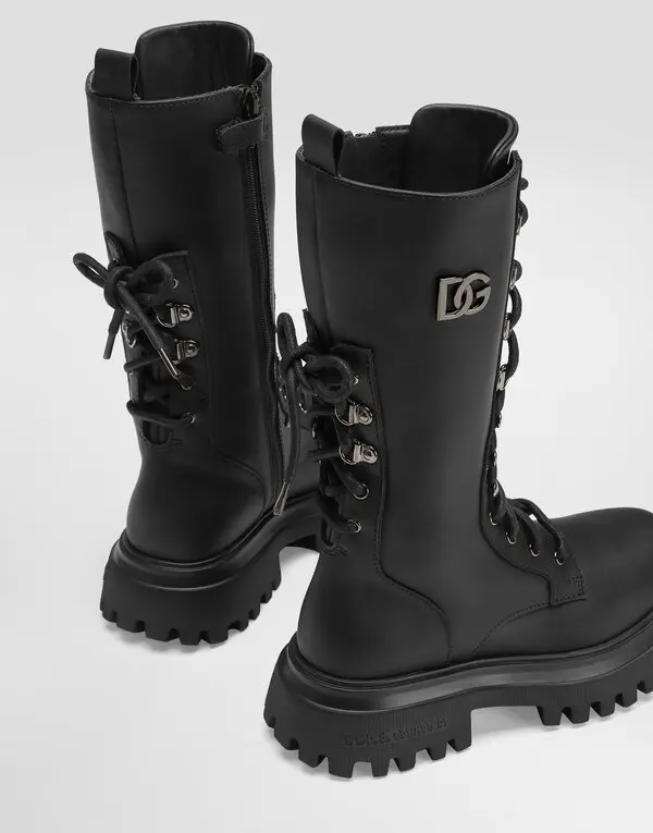 Dolce & Gabbana Nappa Calfskin Combat Boots
