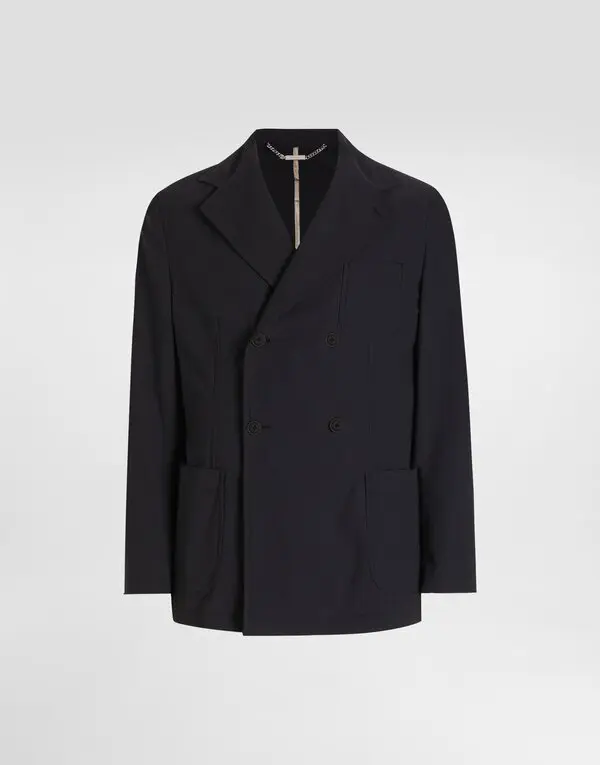 Dolce & Gabbana Double-breasted Portofino Canvas Jacket