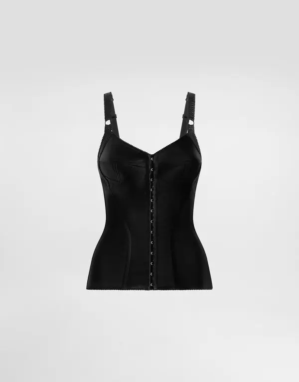 Dolce & Gabbana Elastic Satin Bustier Top