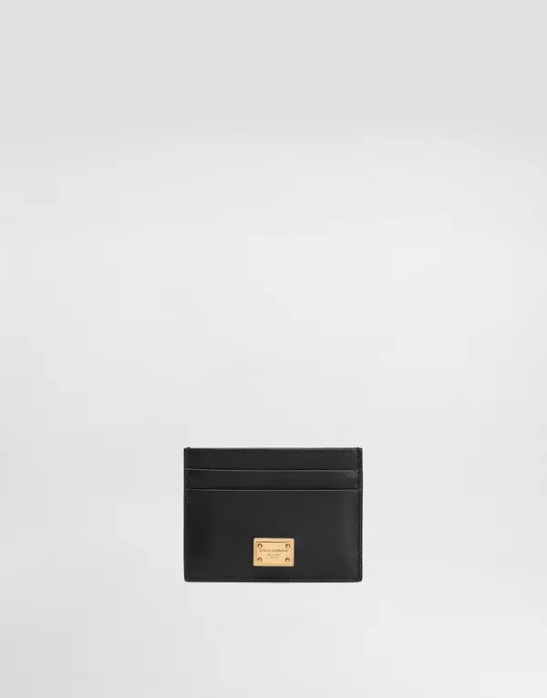 Dolce & Gabbana Plongé Calfskin Card Holder - Black