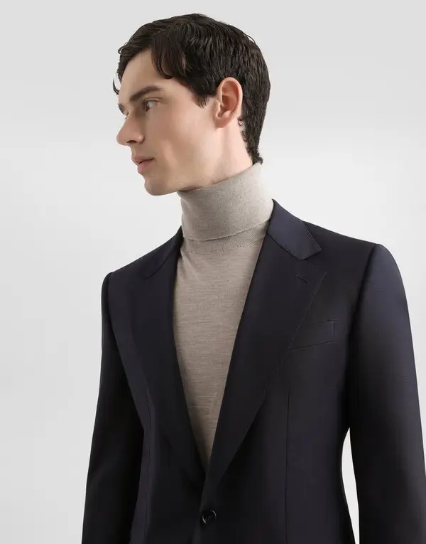 Dolce & Gabbana Single-breasted Taormina Wool Canvas Jacket