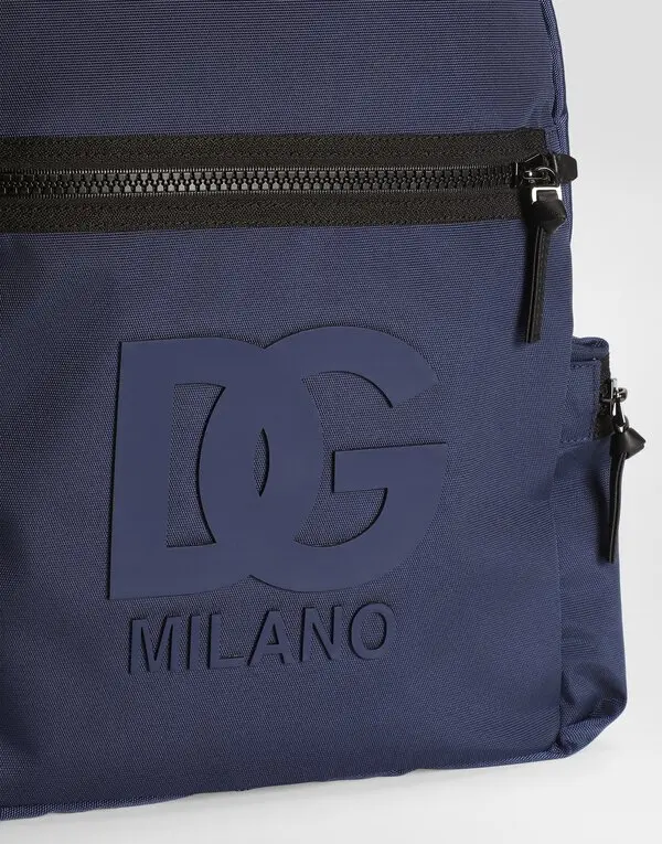 Dolce & Gabbana Nylon Backpack With Dg Rubber Patch