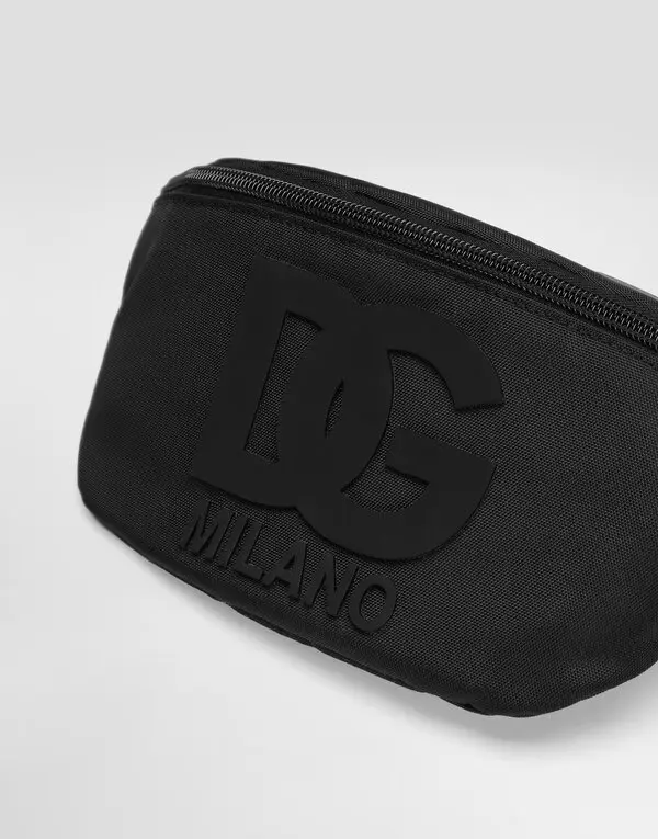 Dolce & Gabbana Nylon Waist Bag With Dg Rubber Patch