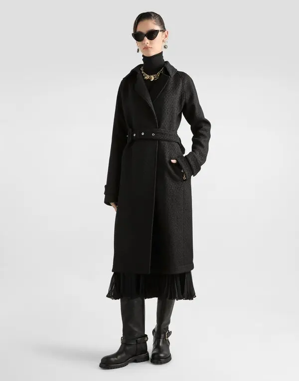 Dolce & Gabbana Long Pleated Chiffon Skirt