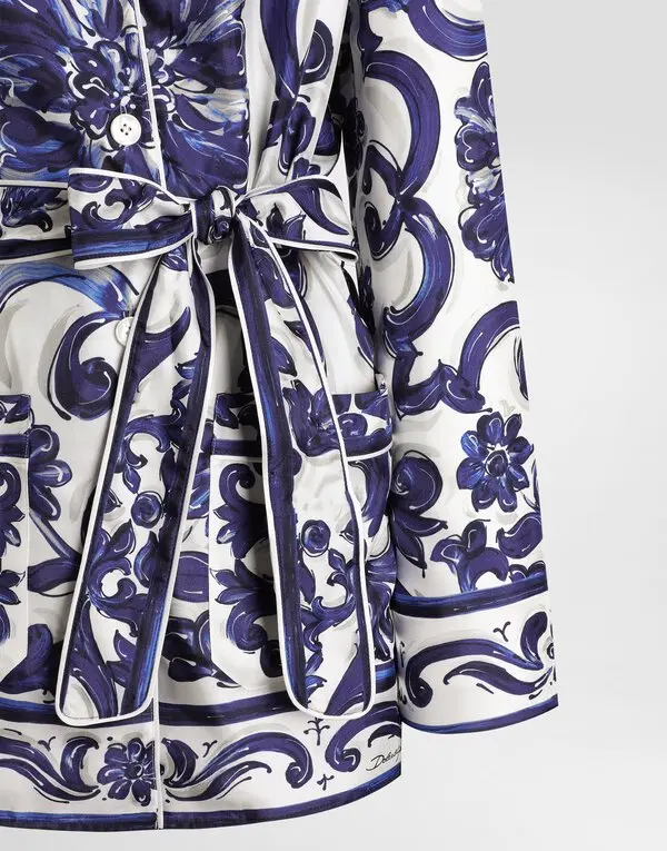 Dolce & Gabbana Majolica- Silk Twill Shirt - Print
