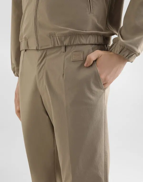Dolce & Gabbana Nylon Canvas Trousers - Beige