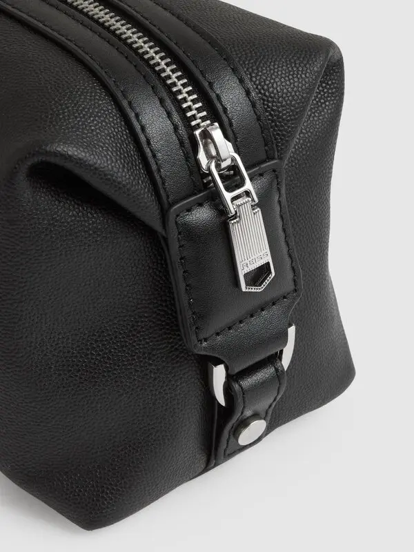 REISS Cillian Micro-grain Leather Washbag