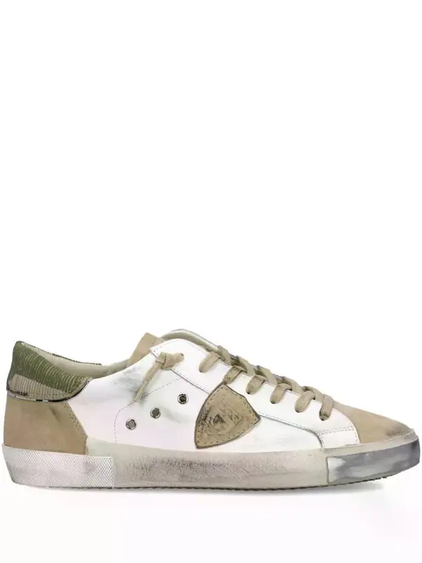 Philippe Model Camouflage Panel Leather Sneakers - Neutrals