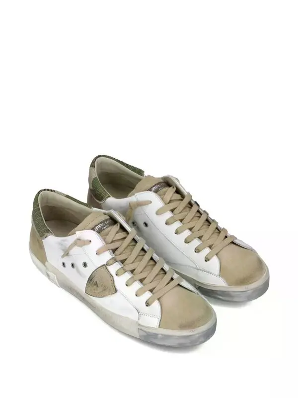 Philippe Model Camouflage Panel Leather Sneakers - Neutrals