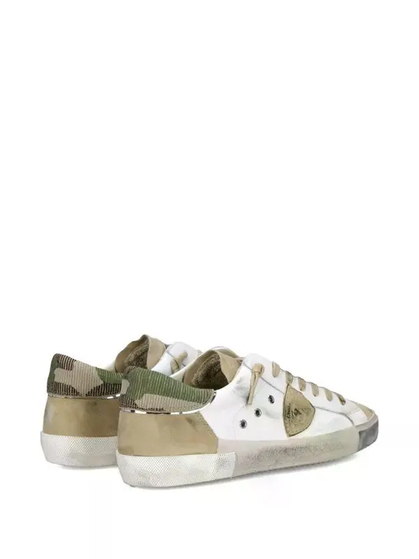 Philippe Model Camouflage Panel Leather Sneakers - Neutrals