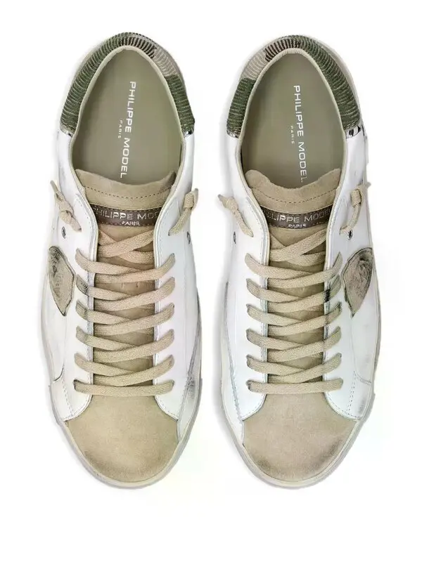 Philippe Model Camouflage Panel Leather Sneakers - Neutrals