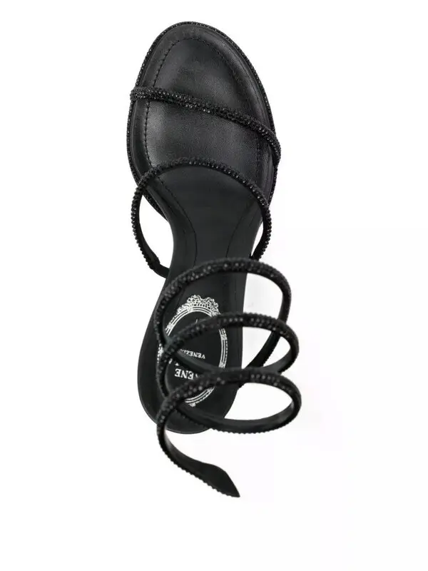 Rene Caovilla 80mm Cleo Sandals - Black
