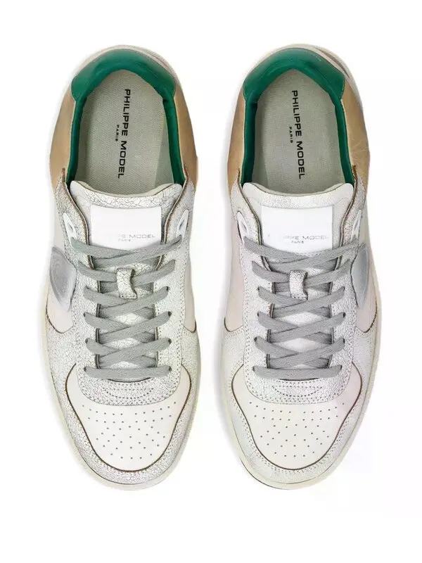 Philippe Model Leather Low Top Sneakers - Neutrals