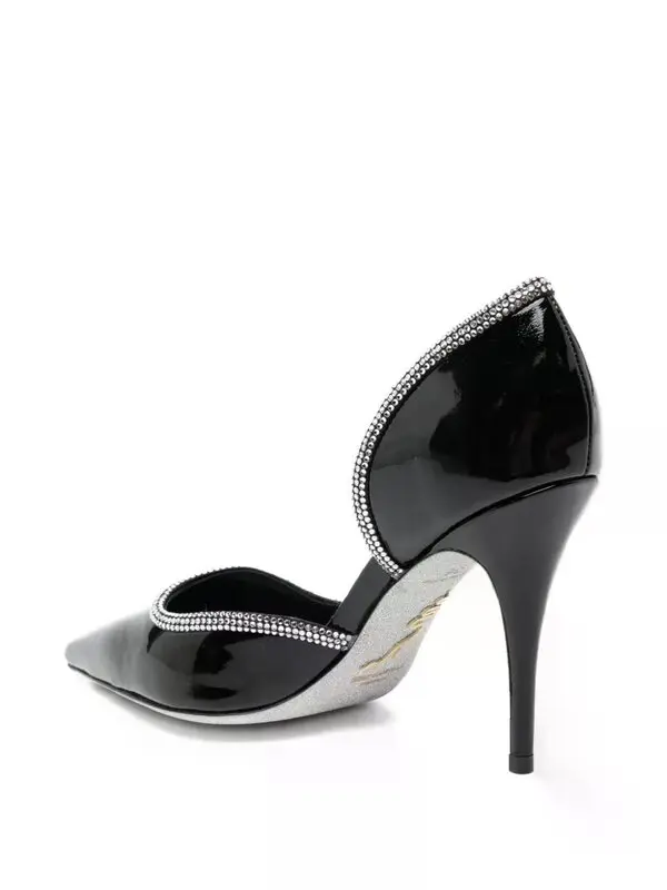 Rene Caovilla 100mm Onda Pumps With Crystal Embellishment