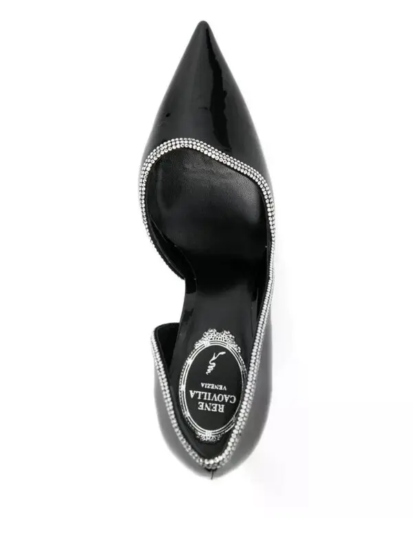 Rene Caovilla 100mm Onda Pumps With Crystal Embellishment
