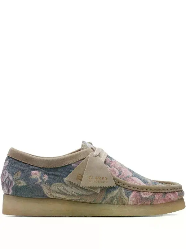 Clarks Floral-pattern Derby Shoes - Grey