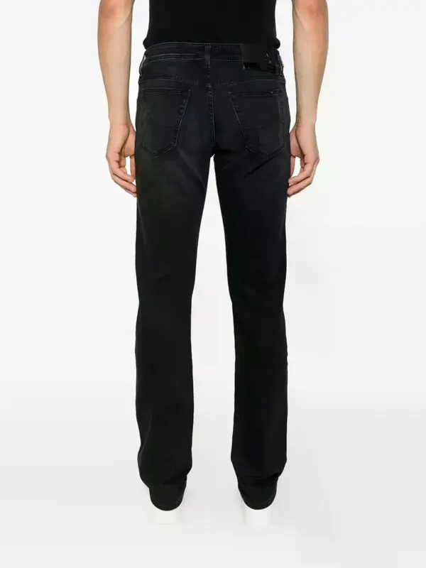 Jacob Cohen Wash-effect Straight-leg Jeans - Black