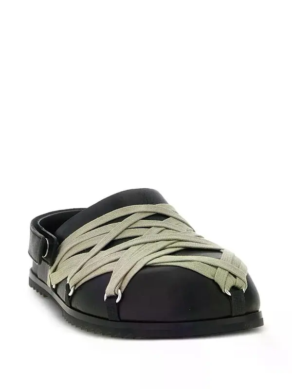 Rick Owens Granola Leather Clogs - Black