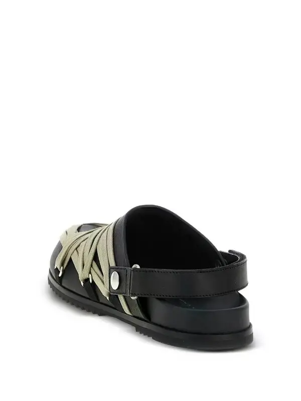 Rick Owens Granola Leather Clogs - Black