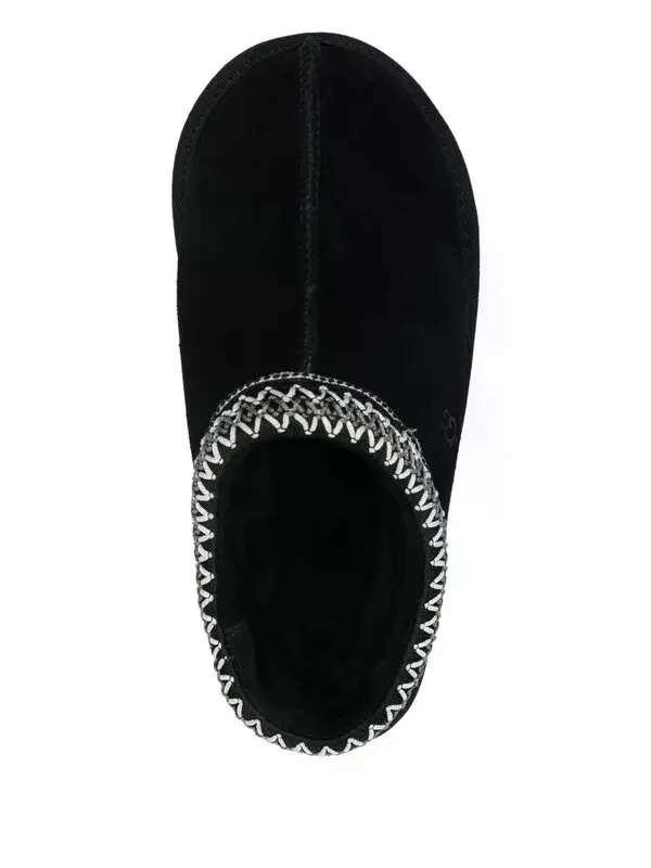 UGG Tasman Ii Embroidered Flat Mules - Black