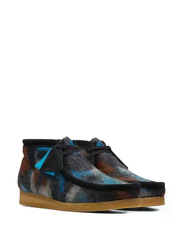 Clarks Patterned Lace-up Boots - Black