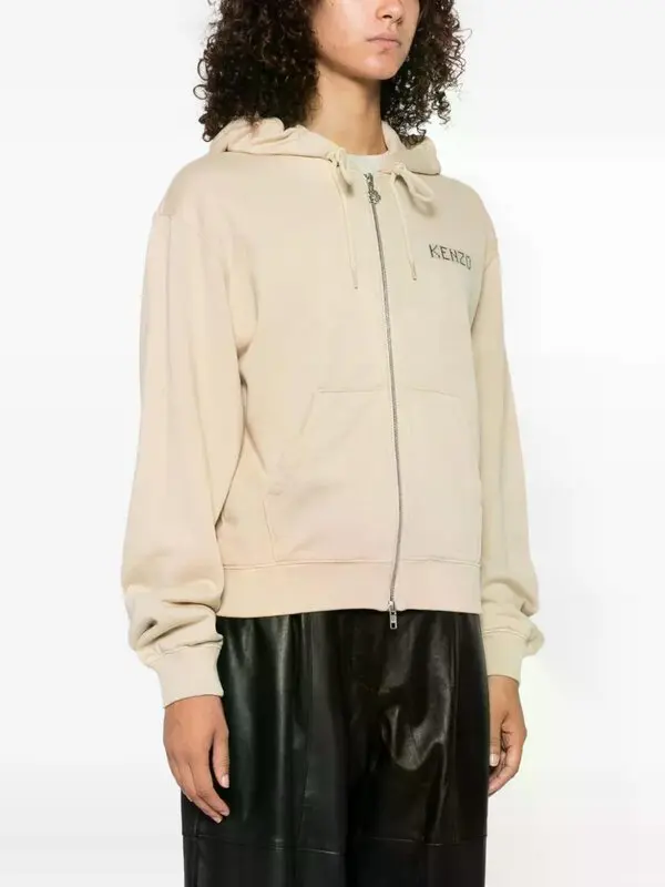 Kenzo Logo-detail Zip-up Hoodie