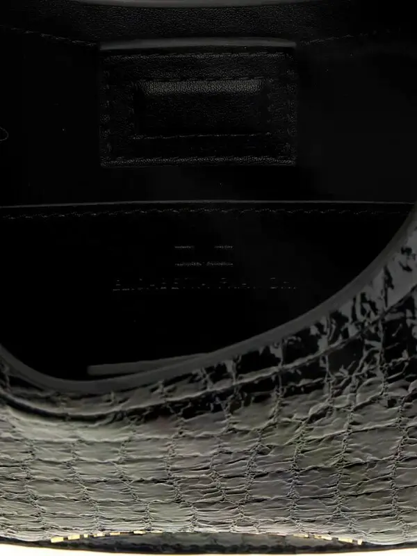 Elisabetta Franchi Crocodile-print Half-moon Shoulder Bag