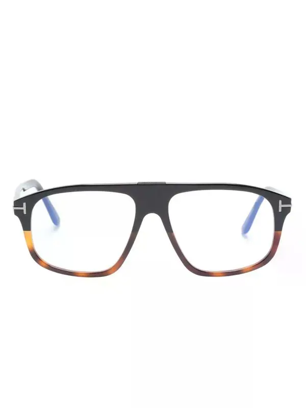 TOM FORD Oversize-frame Tortoiseshell-effect Glasses