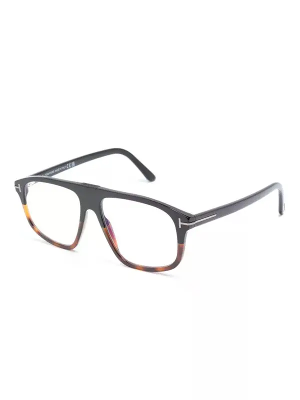 TOM FORD Oversize-frame Tortoiseshell-effect Glasses