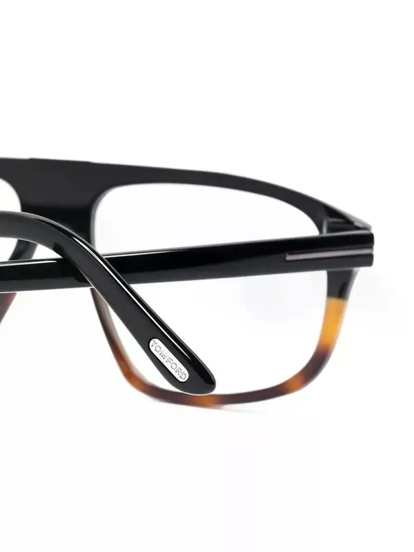 TOM FORD Oversize-frame Tortoiseshell-effect Glasses