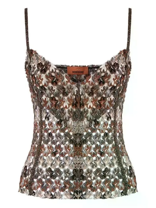 Missoni Crochet-embellishment Top