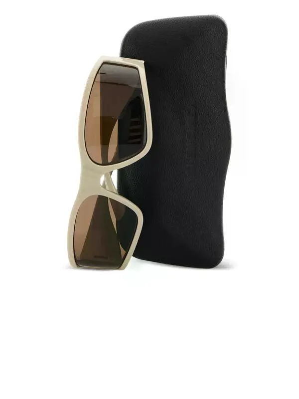 Balenciaga Rectangle-frame Sunglasses - Neutrals