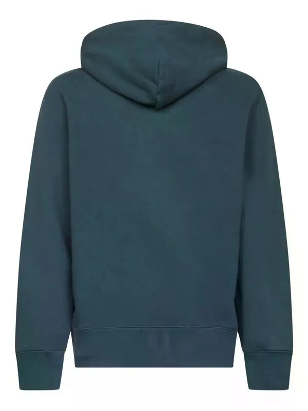 AUTRY Cotton Sweatshirt With Drawstring Hood - Green