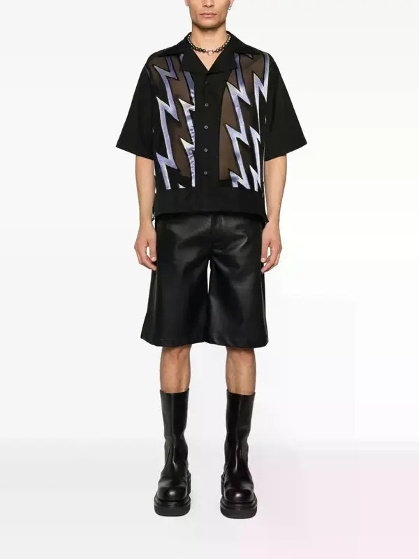 CHARLES JEFFREY Lightning-print Shirt