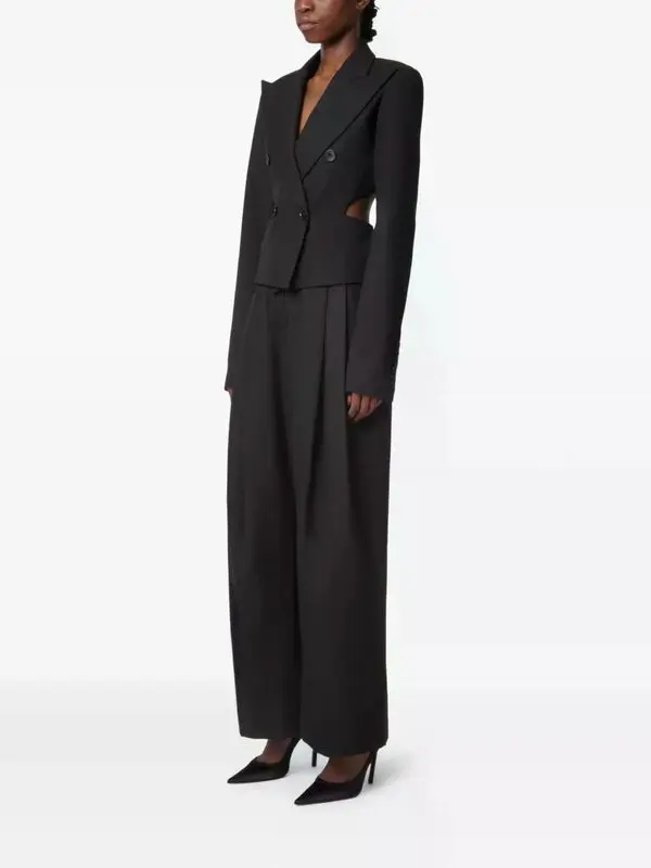 Nina Ricci Pleated Gabardine Trousers - Black