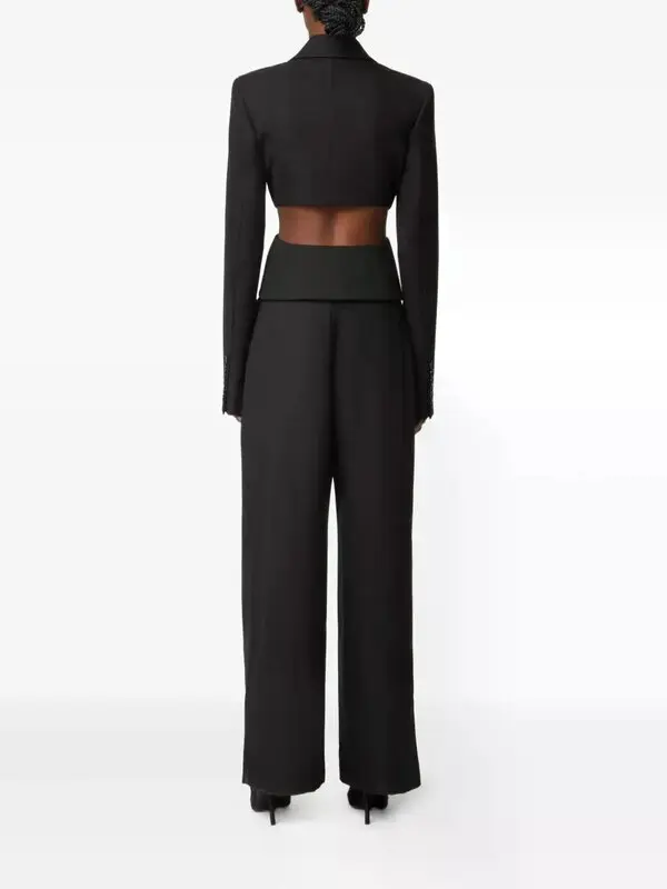 Nina Ricci Pleated Gabardine Trousers - Black