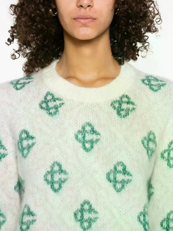 Casablanca Patterned Crew-neck Sweater