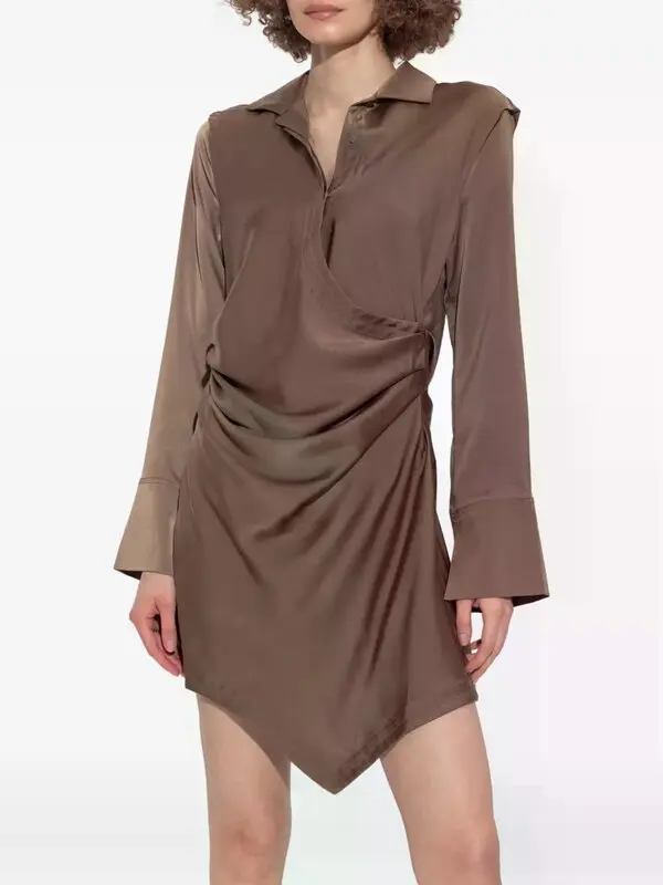 ALLSAINTS Wrap-effect Asymmetric Shirt Dress