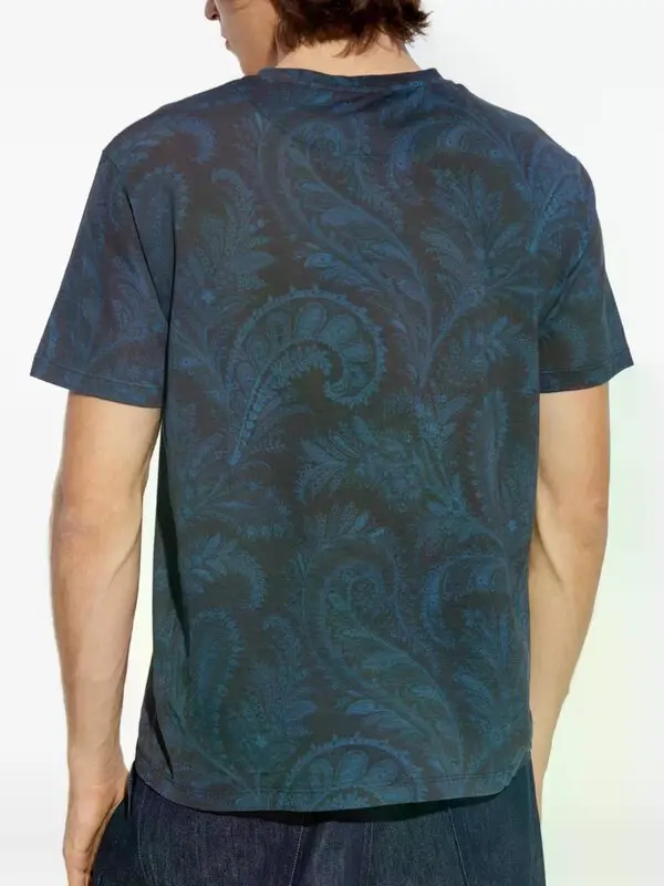 Etro Paisley Print T-shirt - Blue