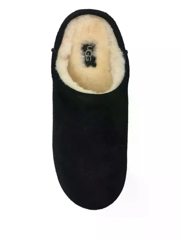 UGG Suede Sheepskin Slippers - Black