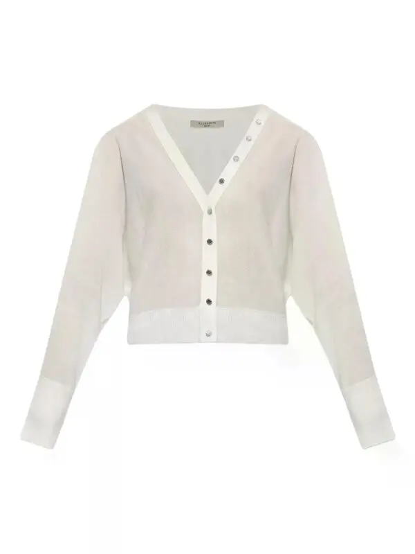 ALLSAINTS Button-detailed V-neck Cardigan - White