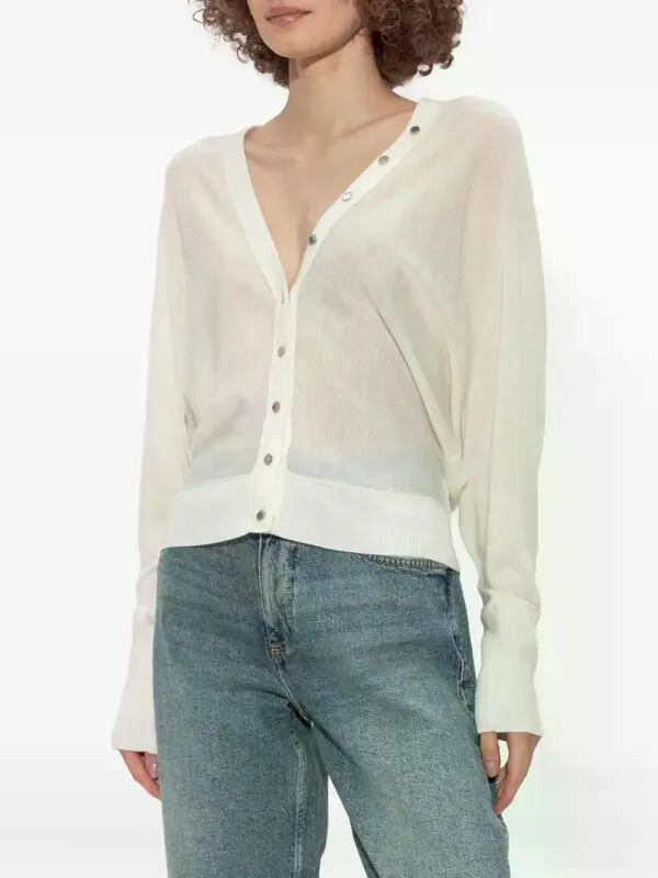 ALLSAINTS Button-detailed V-neck Cardigan - White