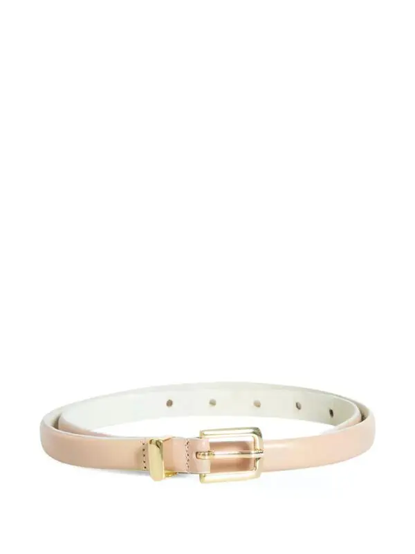 Isolda Babaçu Leather Buckle Belt - Neutrals