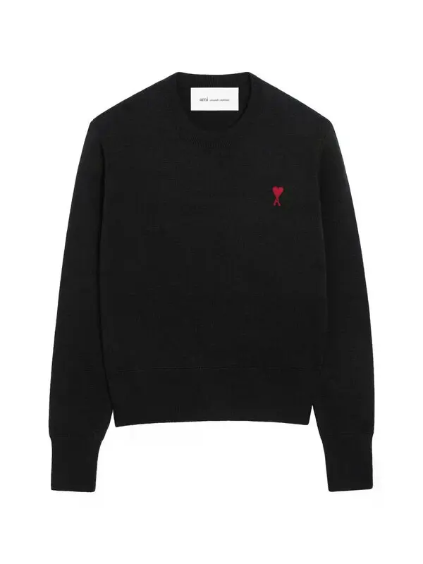 AMI Paris Wool Knit Sweater - Black