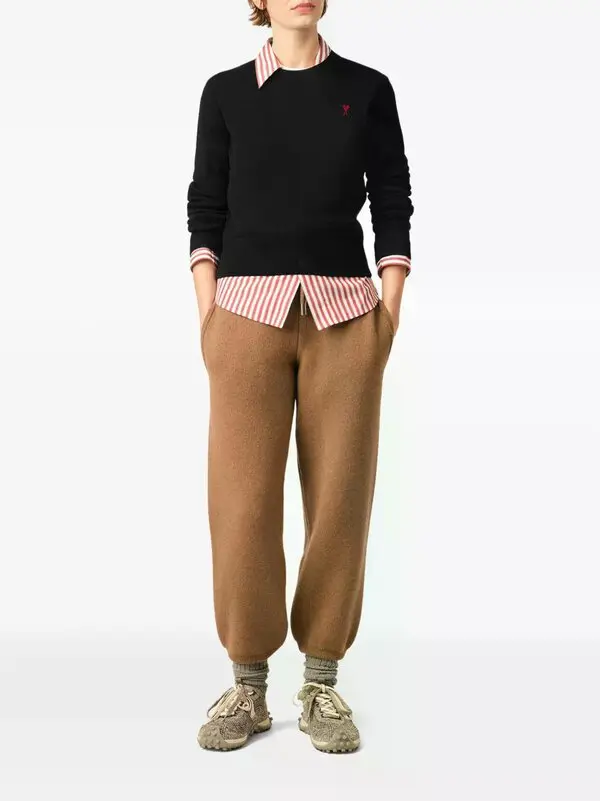 AMI Paris Wool Knit Sweater - Black