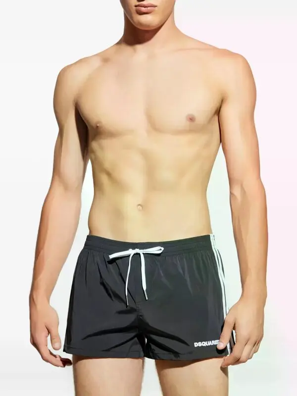 Dsquared2 Side-stripe Swim Shorts - Black
