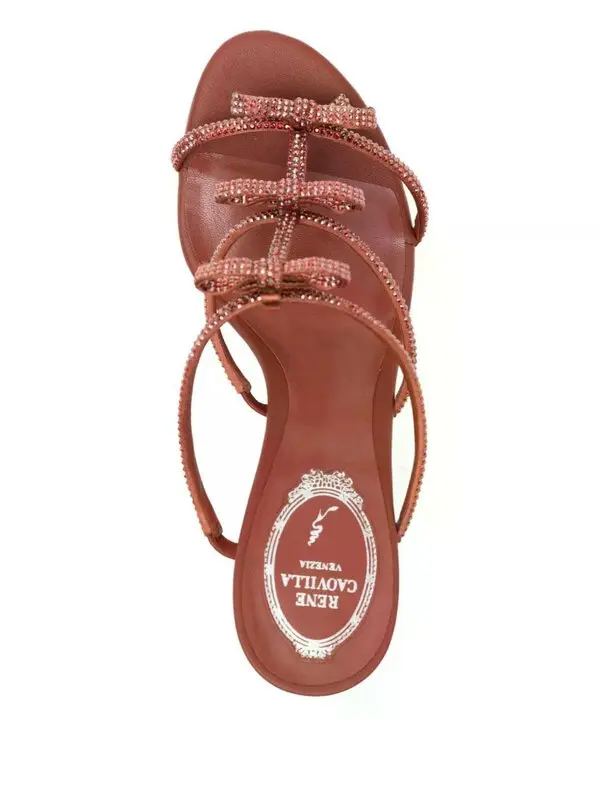 Rene Caovilla 80mm Caterina Sandals - Brown